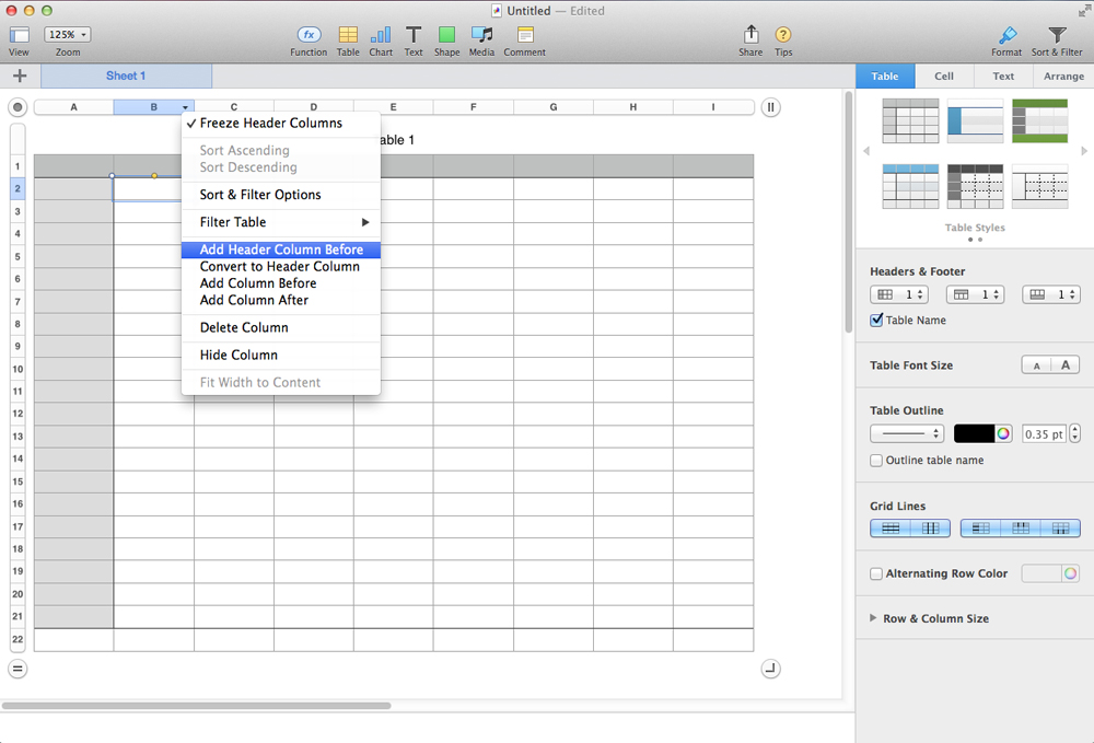 Keep Numbers Column And Row Names In View While Scrolling Macworld