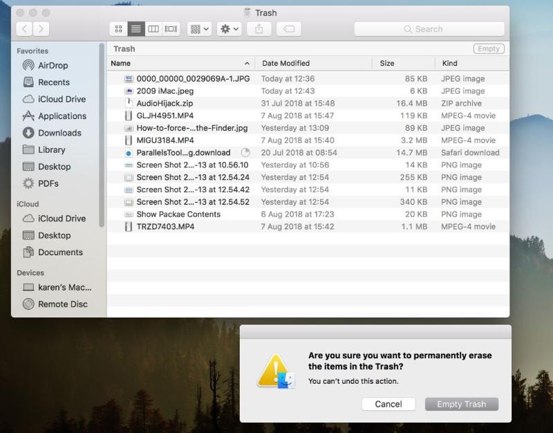 How To Empty Trash On A Mac And What To Do When Trash Won t Empty